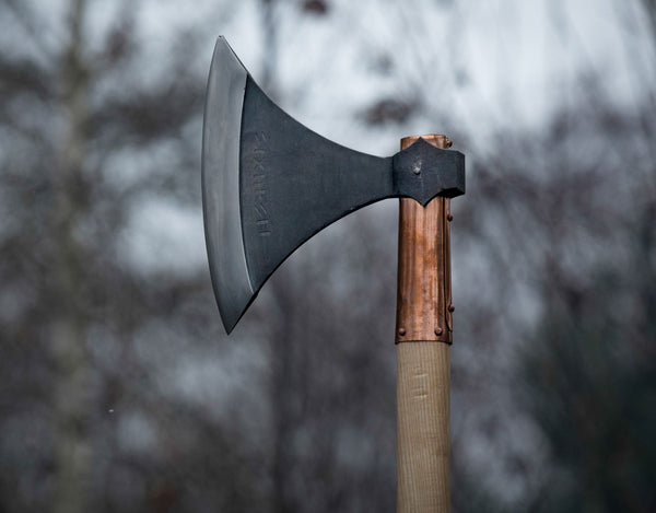 Viking Broad Axe - 5-Foot Langeid Replica with High Carbon Steel Blade ...
