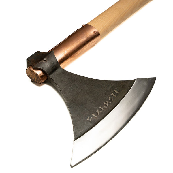 Viking Broad Axe - 5-Foot Langeid Replica with High Carbon Steel Blade ...